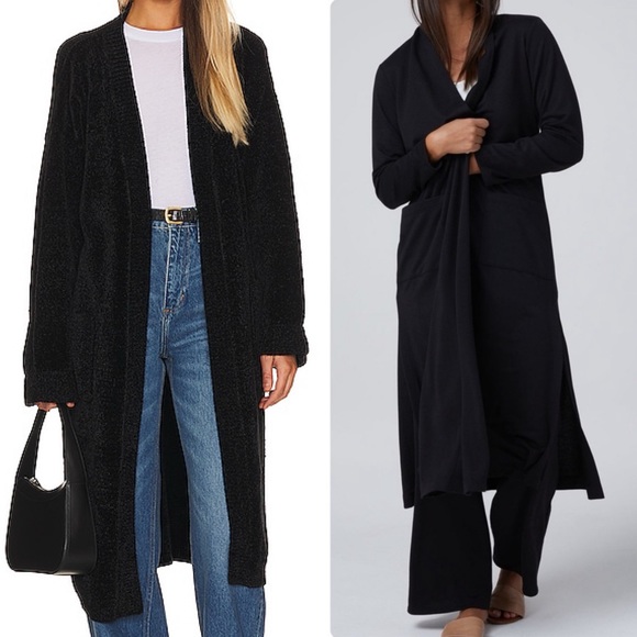 Franne Golde | Tops | Franne Golde Sz Small Black Bliss Duster Cardigan ...